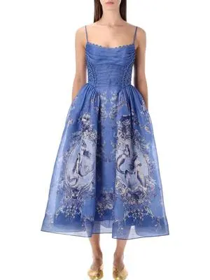Zimmermann Printed Dress - Blue