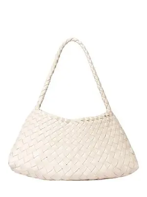 Dragon Diffusion Woven Shoulder Bag - Beige