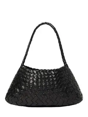 Dragon Diffusion Woven Shoulder Bag - Black