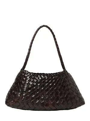 Dragon Diffusion Woven Shoulder Bag - Brown