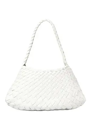 Dragon Diffusion Woven Shoulder Bag - White