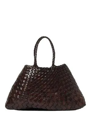 Dragon Diffusion Woven Handbag Brown