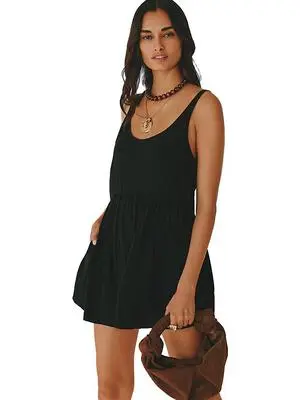 MALAI Reversible Tie Mini Dress Black