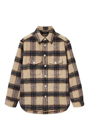 ALLSAINTS Mogamy Checked Woven Shirt - Beige