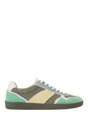 Kurt Geiger Lloyd Suede And Mesh Trainers - Khaki