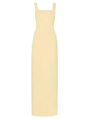 Whistles Mila Square-neck Maxi Dress - Pale Yellow
