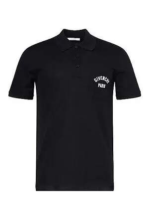 Givenchy Brand-embroidery Short-sleeves Cotton-piqué Polo Shirt - Dark Navy