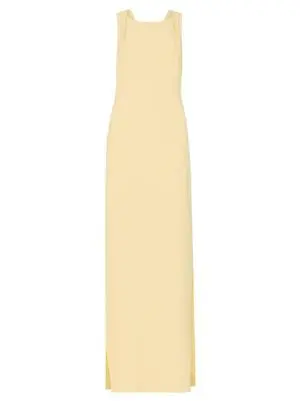 Whistles Sleeveless Tie-back Maxi Dress - Pale Yellow