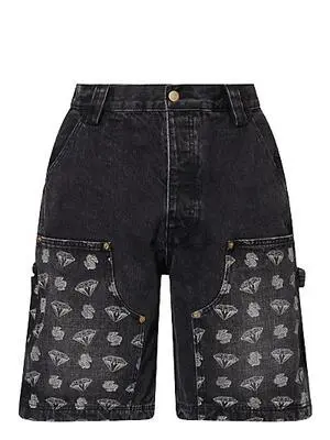 BILLIONAIRE BOYS CLUB Diamond Dollar Denim Shorts - Black