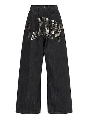 JADED LONDON Colossus Xl Studded Denim Jeans - Black