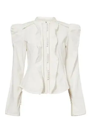 Isabel Marant Calina Puff-sleeved Cotton Shirt - White