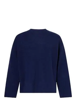 THE ELDER STATESMAN Dume Crewneck Cashmere Jumper - Twilight