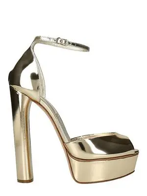 Casadei Faux-leather Platform Sandals - Gold