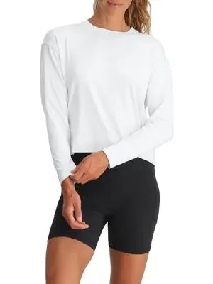 FREE FLY Shade Crossover Long-sleeve Top - Bright White
