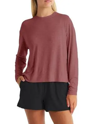 FREE FLY Shade Crossover Long-sleeve Top - Plum