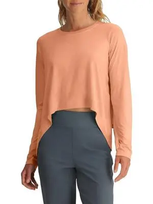 FREE FLY Crop Long Sleeve Top - Coral Peach