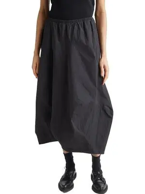 MELITTA BAUMEISTER Wavy Seam Crinkled Midi Skirt - Black