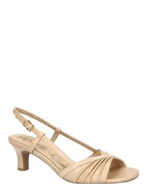 EASY WORKS BY EASY STREET Delite Slingback Sandal - Tan-patent