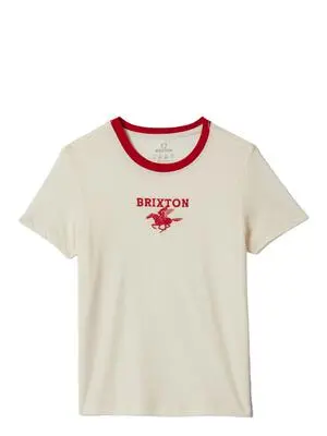 Brixton Pegasus Graphic Ringer T-shirt - Vintage White