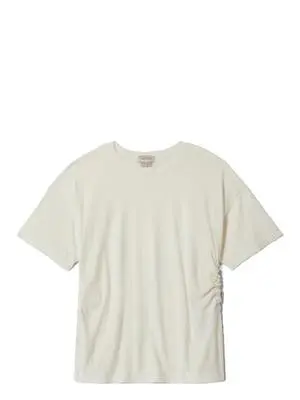 Brixton Organic Cotton Ruched T-shirt - Off White