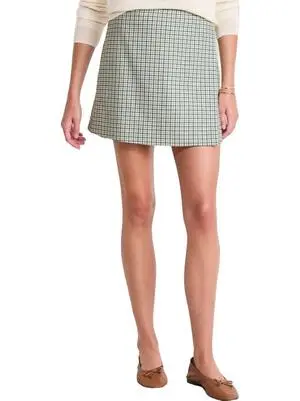 VINEYARD VINES Plaid Wool Blend Miniskirt