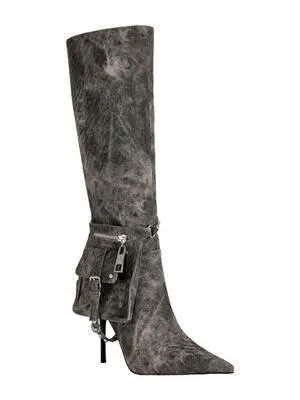 AZALEA WANG Rondel Knee High Boots - Brown Multi