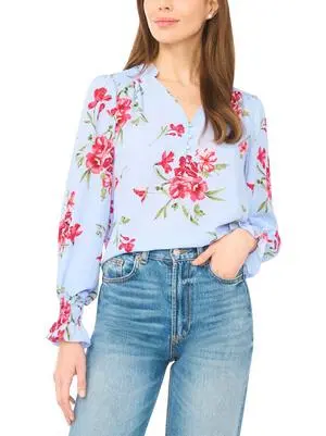 CECE DUPRAZ Floral Smocked Top - Windsurfer