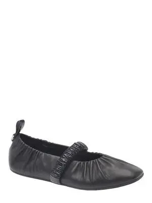 Rag & Bone Spire Ruched Mary Jane Flat - Black
