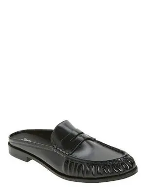 Jeffrey Campbell Goddard Penny Loafer Mule - Black