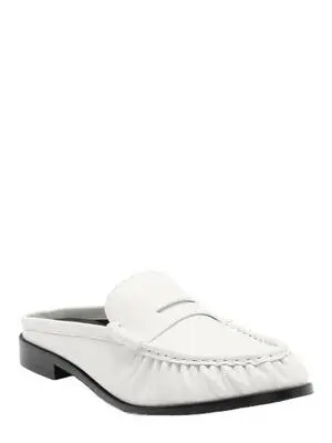 Jeffrey Campbell Goddard Penny Loafer Mule - White