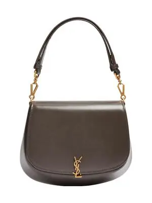 Saint Laurent Voltaire Box Leather Top Handle Bag - Urban Grey