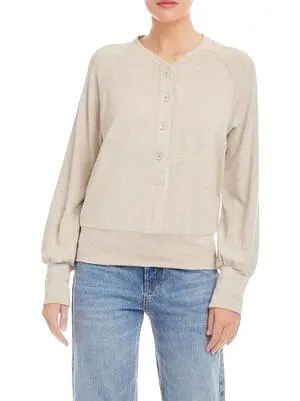 Fifteen Twenty Mara Henley Top - Oatmeal
