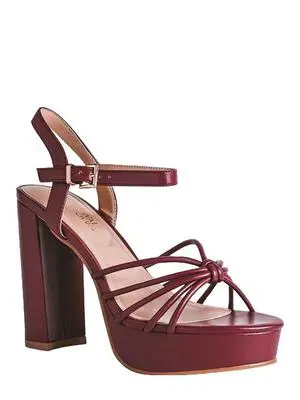 TOUCH UPS Platform Sandals - Dark Red