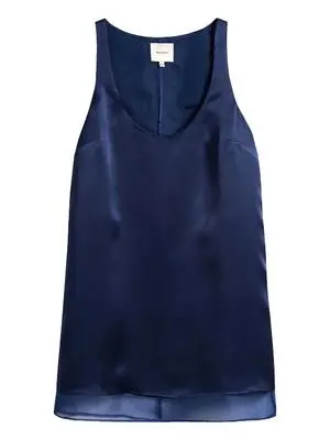 REFORMATION Idra Silk Dress - Navy
