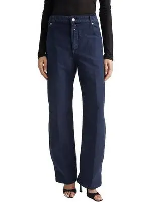 Victoria Beckham Straight Leg Five-pocket Pants - Navy