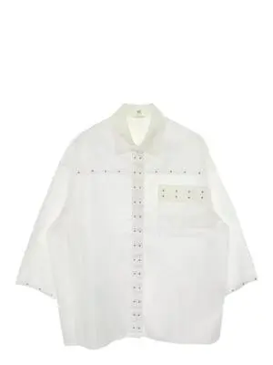 Hermès 2000s Stud Cotton Shirt - White