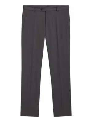 BOSS Water-repellent Virgin Wool Trousers - Black