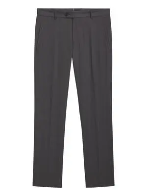 BOSS Water-repellent Virgin Wool Trousers - Black