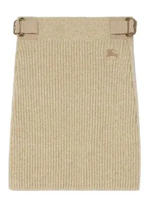 Burberry Wool Cashmere Mini Skirt - Hamper Beige
