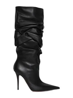 Amina Muaddi Anok Bootie Nappa - Black