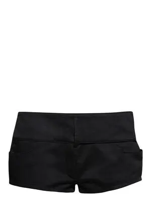 COURRÃ¨GES Belted Mini Shorts - Black