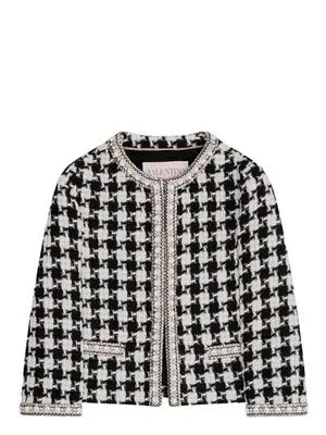 Valentino Garavani Damier Tweed Jacket - Black