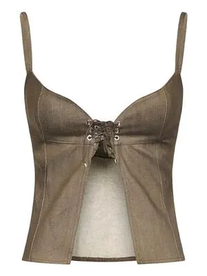 LUDOVIC DE SAINT SERNIN Easy Cleavage Top - Brown