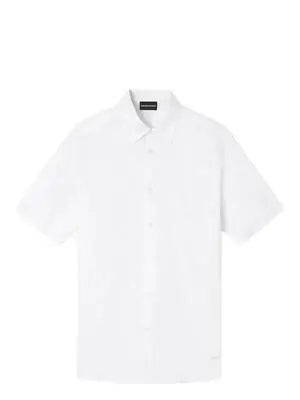 Emporio Armani Short-sleeved Pima Cotton Shirt - White