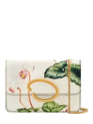 Oscar De La Renta Cyclamen-printed O Pochette - Natural