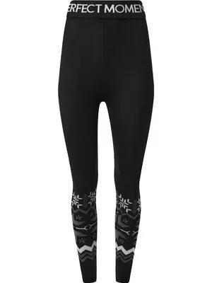 Perfect Moment Nordic Merino Wool Leggings - Black