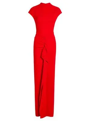 Tove Beth Ruffled Crepe Maxi Dress - Red