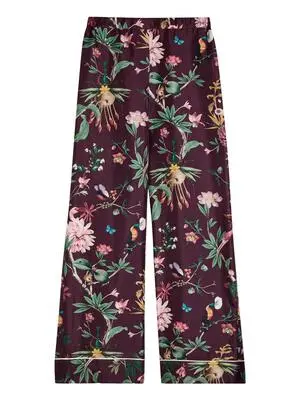 La DoubleJ Zooflora Printed Silk-twill Trousers - Multicoloured
