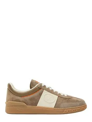 Valentino Garavani Panelled Suede Sneakers - Beige