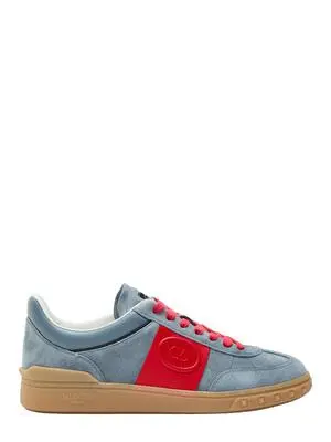 Valentino Garavani Panelled Suede Sneakers - Grey